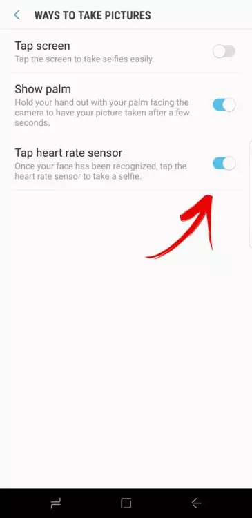 Hvordan fjerne selfie ved hjelp av Galaxy S8 Pulsometer?