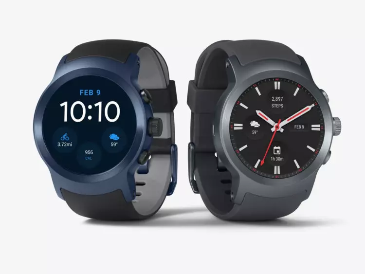 Cliste Watch LG Watch Spórt ag rith Caith Android 2.0