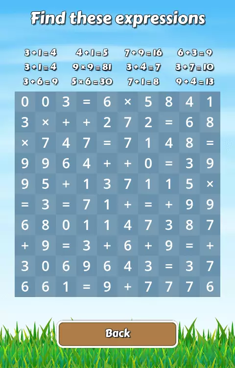 Matematică de căutare Times Masa Puzzle