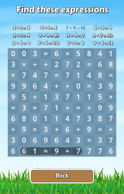 Matematică de căutare Times Masa Puzzle