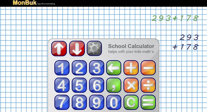 Schoolcalculator voor kinderen