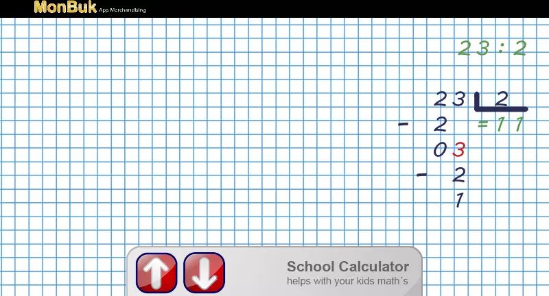 Schoolcalculator voor kinderen