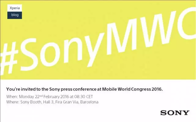 Sony invita a una presentación el 22 de febrero dentro del MWC 2016 14656_2