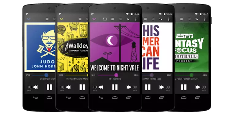 Android စက်တွင် podcasts များကိုနားထောင်ခြင်းအတွက် application များ 15260_1