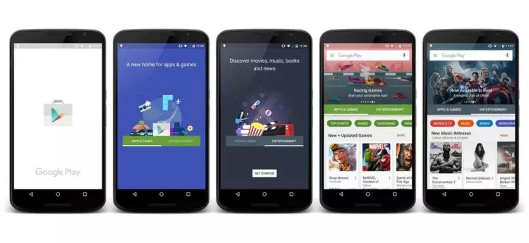 Google Play erhält eine neue stilvolle Benutzeroberfläche. 15353_2