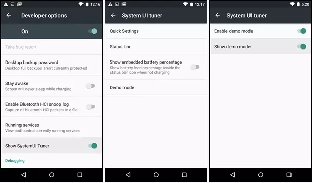 Android M Demo Mode