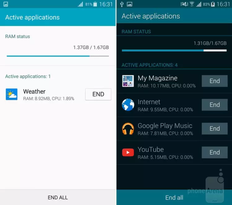 Paghahambing ng Lollipop at Kitkat interface para sa Galaxy S5 17575_14