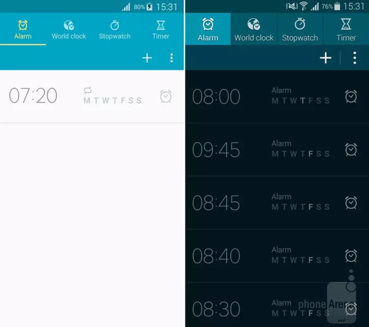 Paghahambing ng Lollipop at Kitkat interface para sa Galaxy S5 17575_16