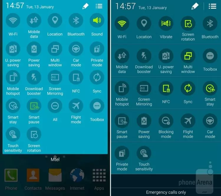 Perbandingan antarmuka Lollipop dan Kitkat untuk Galaxy S5 17575_3