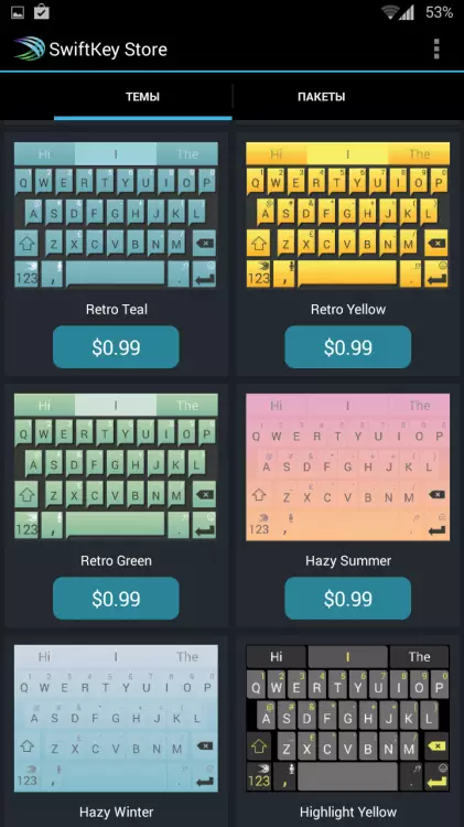 Mövzular SwiftKey