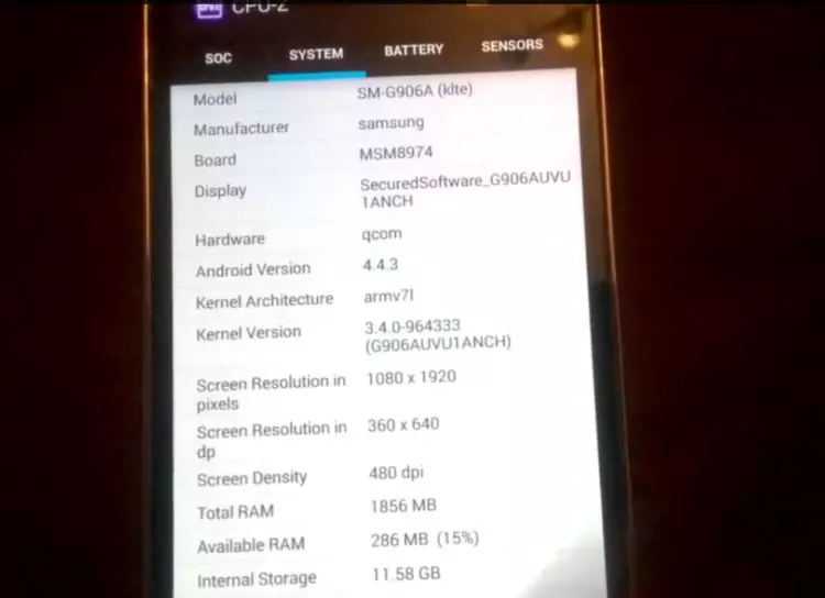 S5 Specifications Mkuu.