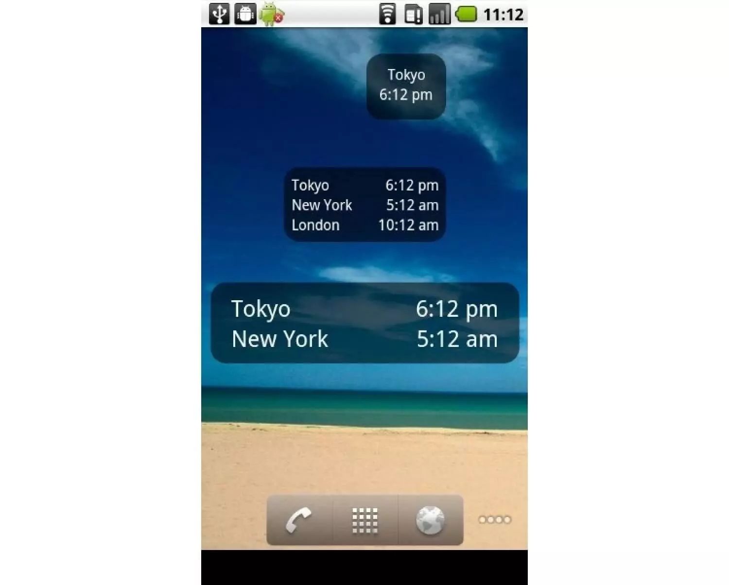 World Clock Widget.