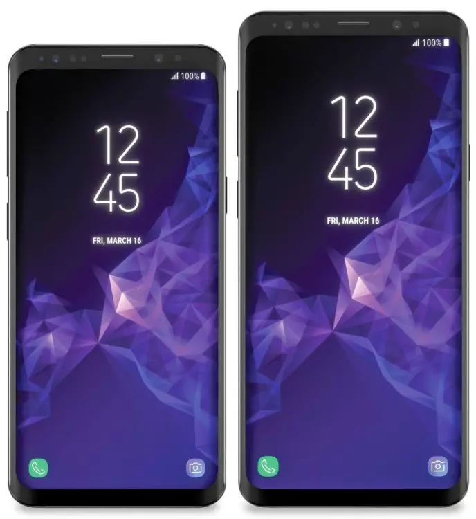 Virallinen render Samsung Galaxy S9 - 