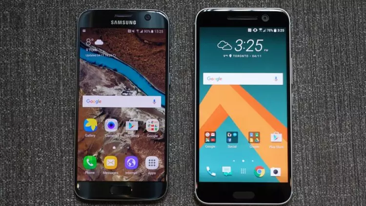 Htc 10 vs Samsung Galaxy S7: 5 antony ho fankasitrahana ny HTC