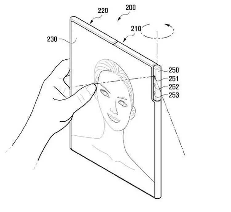 Tu çi yî ?! Samsung bi kamerayek swivel re smartphone folding kir 210_2
