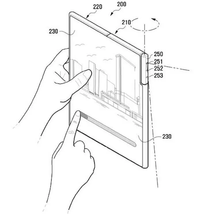 Che cosa siete?! Samsung ha inventato uno smartphone pieghevole con una macchina fotografica girevole 210_3