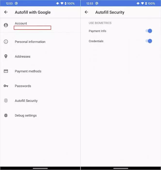 ബയോമെട്രിക്സ് ഉപയോഗിച്ച് Android- ൽ Google ടെസ്റ്റുകൾ ഓട്ടോഫിൽ പാസ്വേഡുകൾ 3132_2