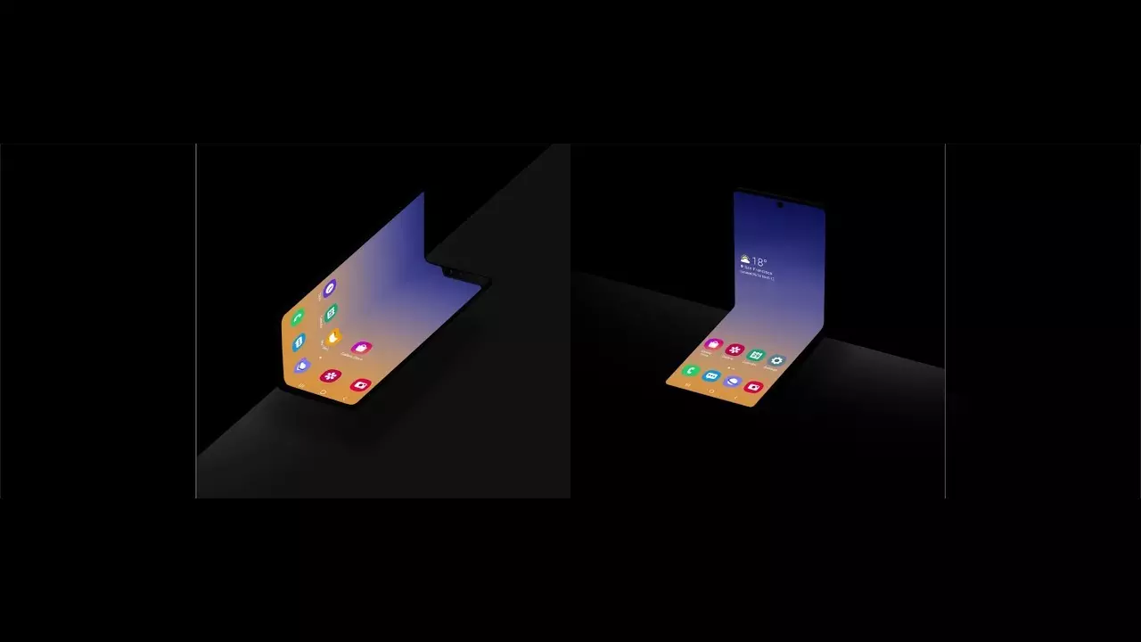 Η Samsung έδειξε ένα νέο αναδιπλούμενο smartphone. Μοιάζει με ένα clamshell του 2000 τους 3546_2