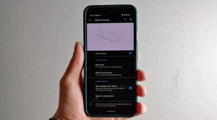 Com utilitzar la funció de moviment Sentit a Google Pixel 4 3550_1