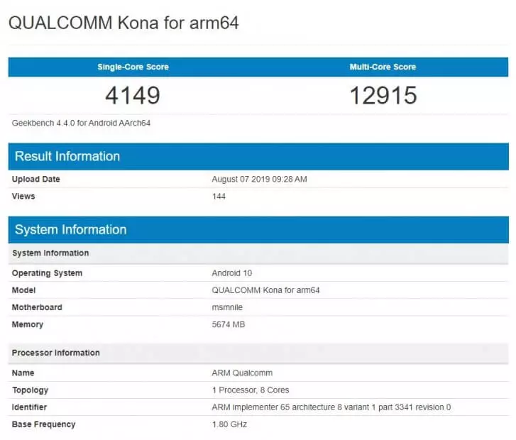 Snapdragon 865 es va il·luminar en les proves de rendiment 4193_2