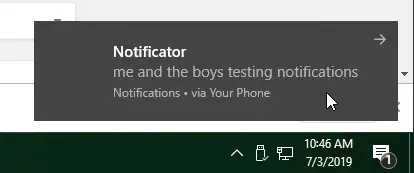 How to receive notifications from Android smartphone on a Windows computer 4524_2