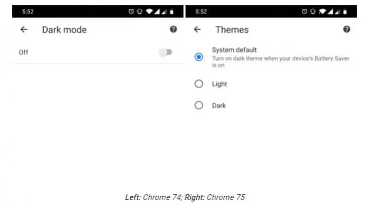 Google Chromen uudessa versiossa Androidissa helpompaa käynnistää pimeä teema ja käyttää salasanoja 4675_2