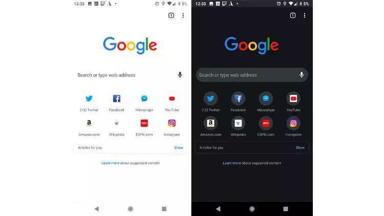 Kuidas võimaldada Google Chrome'i uut Dark Mode Androidis 4971_2