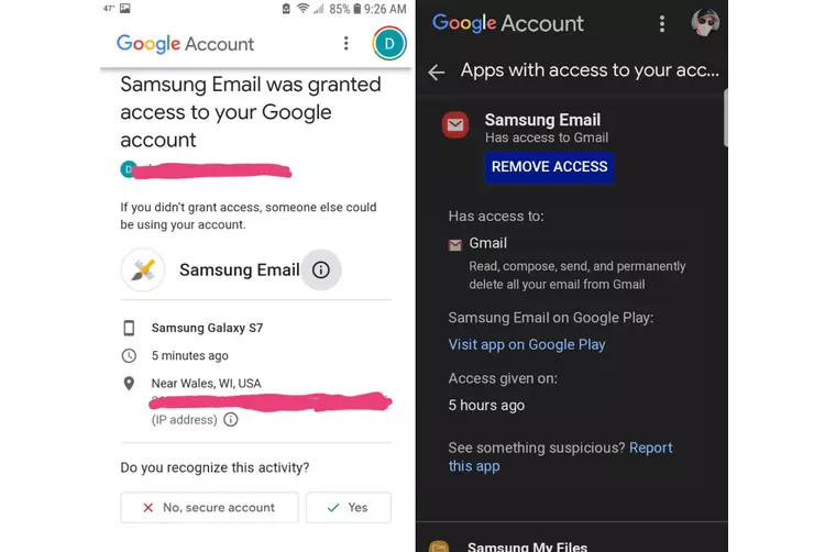 Ohar bat jaso al duzu Samsung-ek zure Gmail-eko posta sarbidea duela? Ez kezkatu, Samsung dagoeneko jakitun da 5080_2