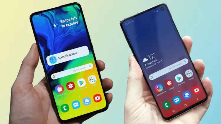 I-Samsung Galaxy A80 vs Gs Galaxy S10: Nguwuphi umahluko phakathi kweeflegi zamva nje? 5123_1