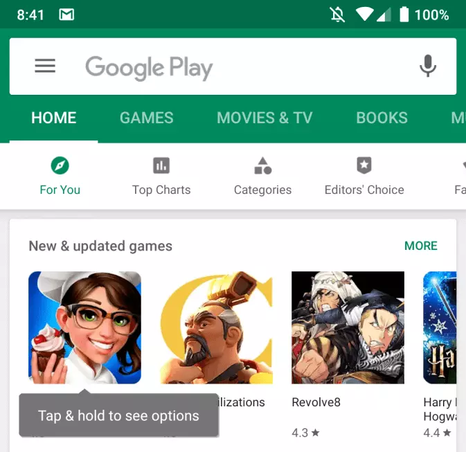 Google bætti 3D snerta til Google Play 5687_2