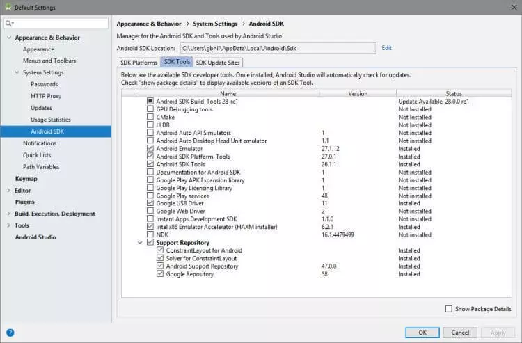 Nola instalatu Android SDK Windows, Mac eta Linux 5821_2