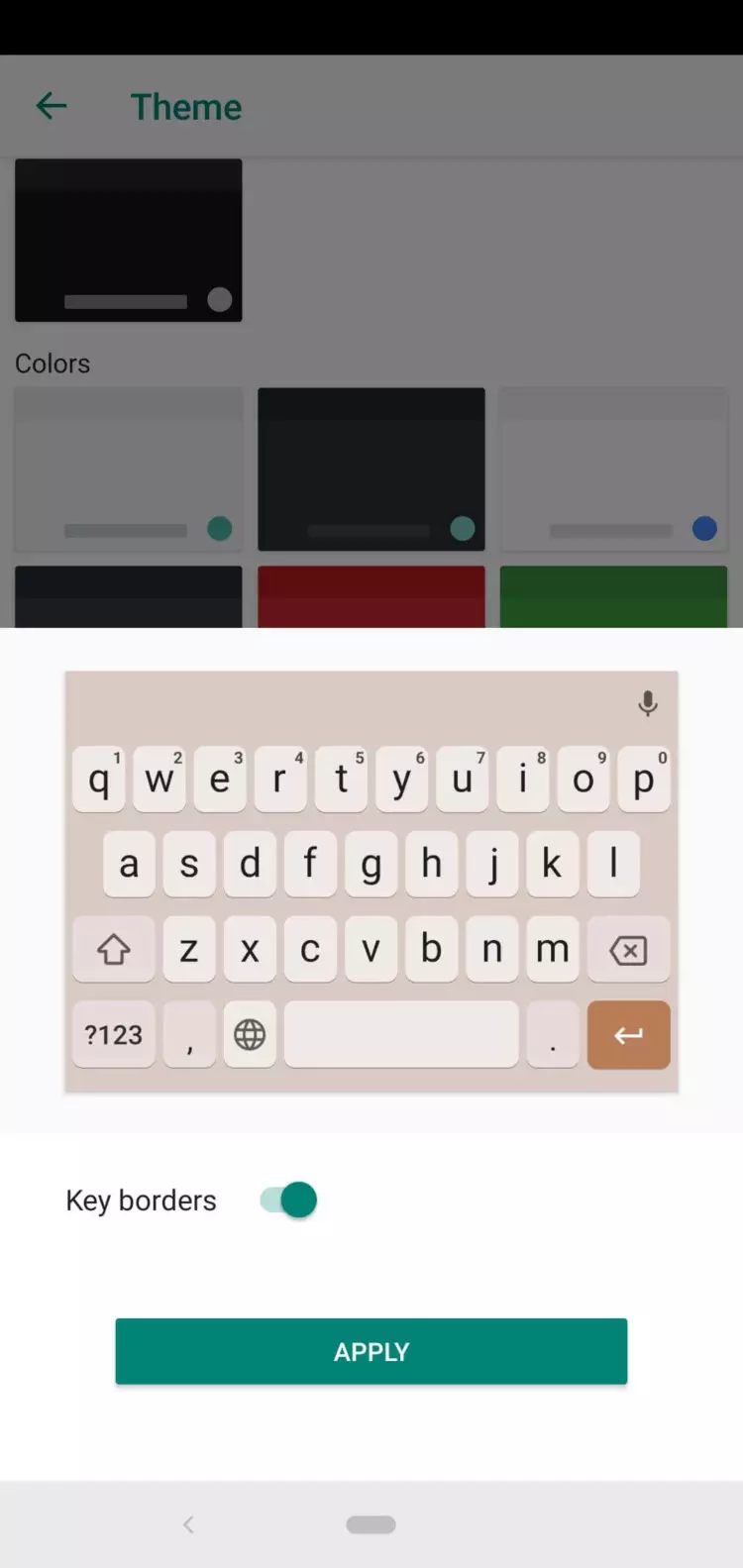 Google ti pese a GBOard 7.8 imudojuiwọn. Inu elo Akori ati awọn miiran imotuntun 5959_6