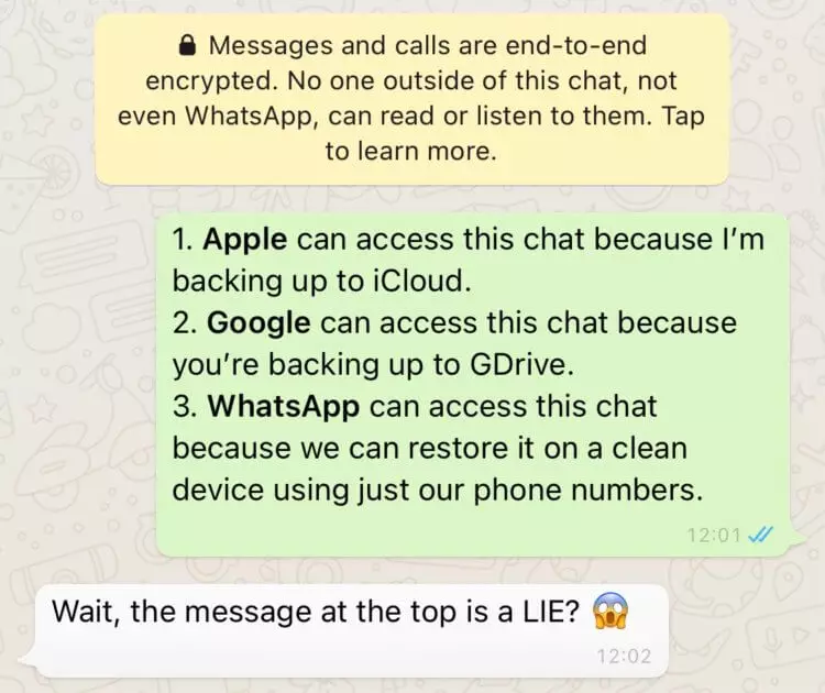 전보는 whatsapp가 우리를 속이는 방법을 보여주었습니다 617_2