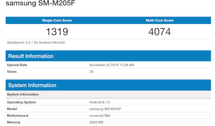 İlk defa akıllı telefon Galaxy M, bir Benchmark testini geçti. Yeni Samsung hattı ne olacak? 6361_2