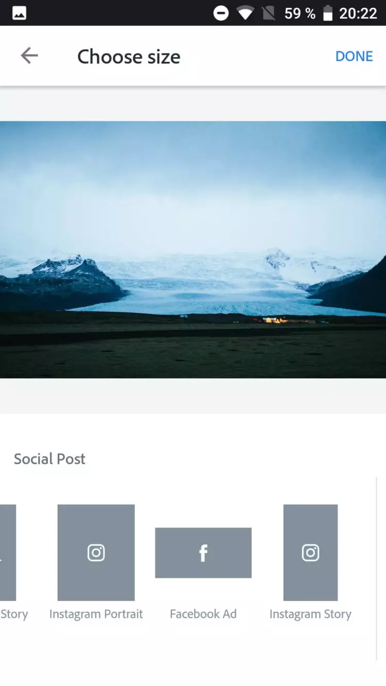 Adobe Spark Post - Aplikimi më i mirë për regjistrimin e postimeve të rrjetit social 6408_2