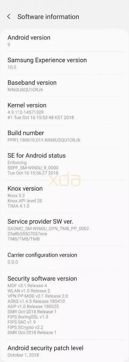 Ẹya Beta ti Iriri Samusongi 10 pẹlu Android 9 paii fun Samusongi Agbaaiye