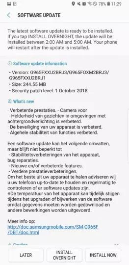 Samsung har udgivet en vigtig opdatering til Galaxy S9 og S9 +. Stram ikke med installationen 6732_2