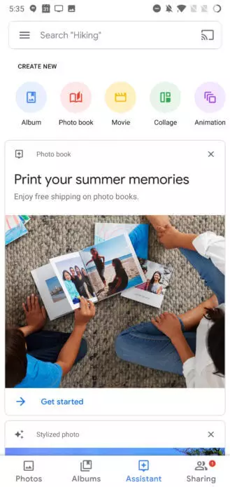 Google Photo viene aggiornata alla versione 4.0. Cosa c'è di nuovo e come scaricare? 7203_4