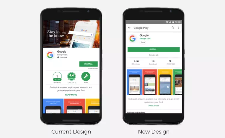 Google wis nganyari desain Google Play. Apa sing metu saka iki? 7823_2