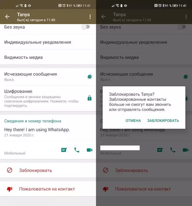 Kio okazos se vi blokos kontakton en WhatsApp 782_3