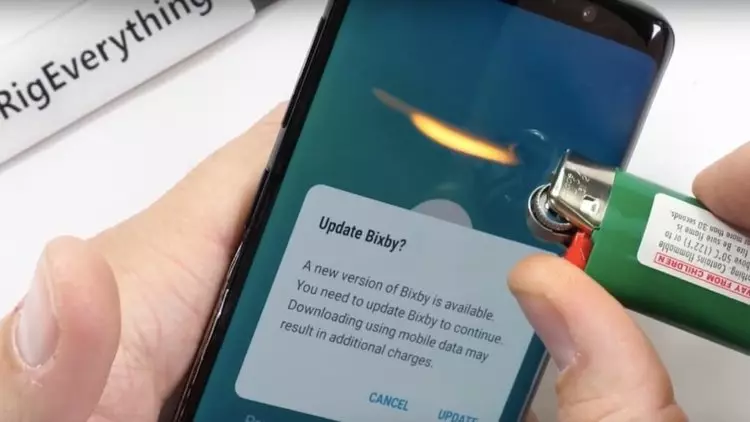 Matagumpay na ipinasa ng Galaxy S9 ang pagsubok para sa lakas 8649_1