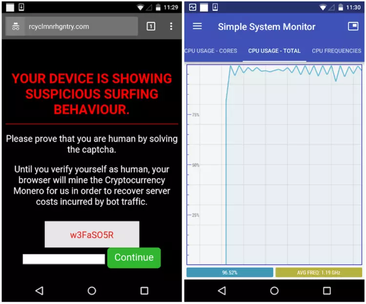 Ang mga hacker ay nahawaan ng milyun-milyong Android smartphone para sa pagmimina cryptocurrency. 8854_2