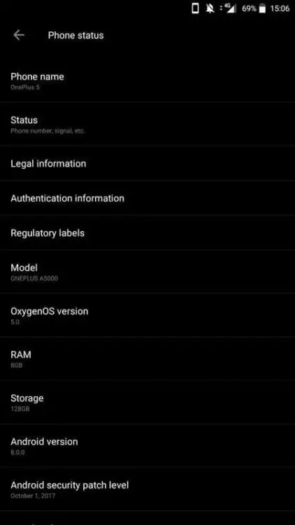 I-OnePlus 5 ithole isithwebuli sobuso kunguqulo entsha ye-beta ye-oxygen OS 5.0 9487_3