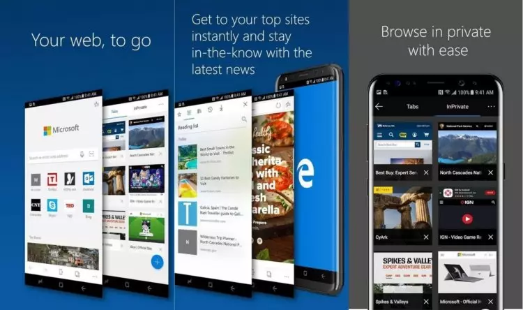 Microsoft- ის Edge ვებ ბრაუზერი Google Play- ში გამოჩნდა 9863_2